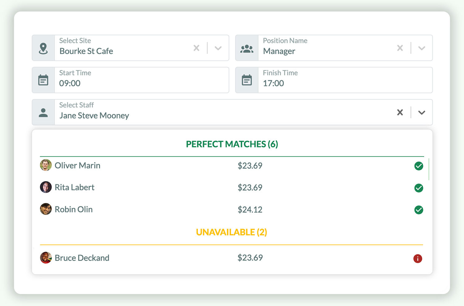 Simple Rostering Software And Scheduling App Rosterelf